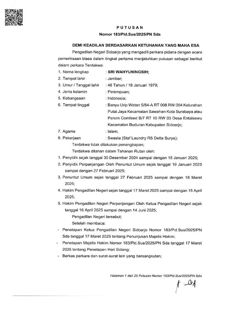 Putusan 183 Pid - Sus 2025 PN Sda 20250621201139 | PDF