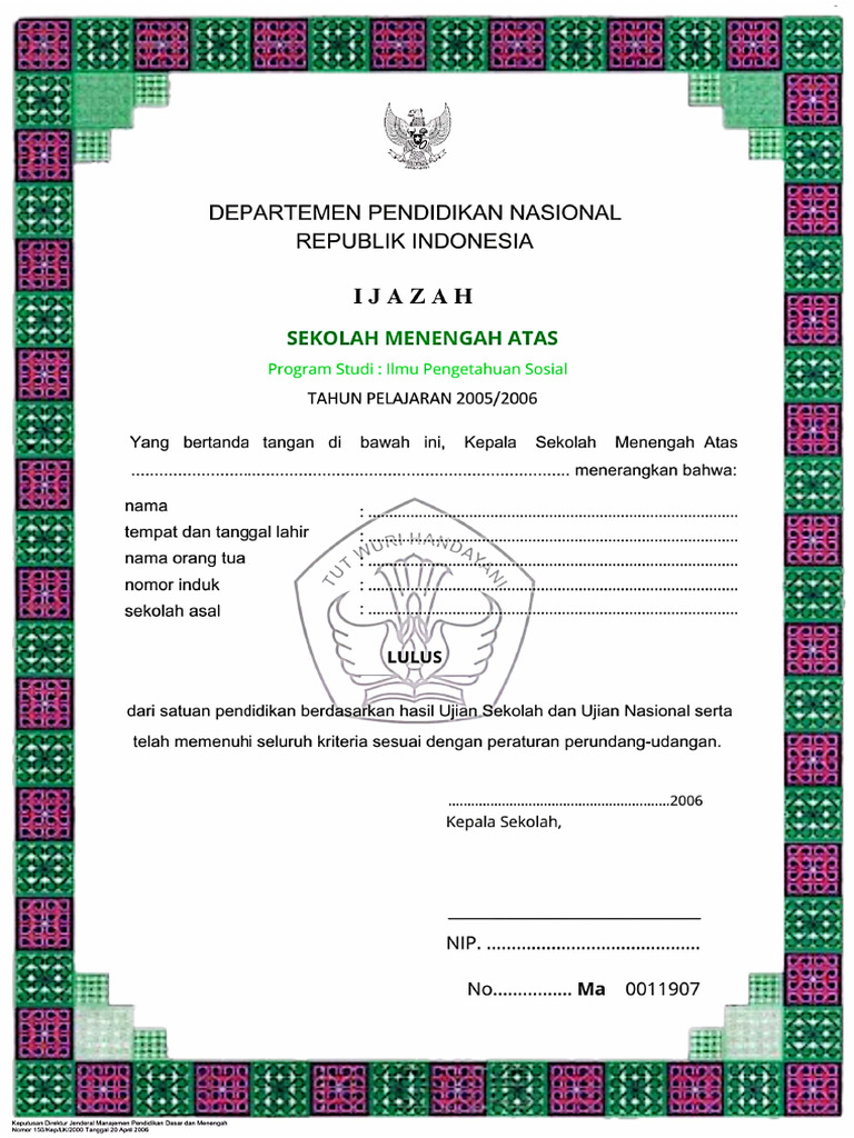 Ijazah Edit HP 2005 - 1 | PDF
