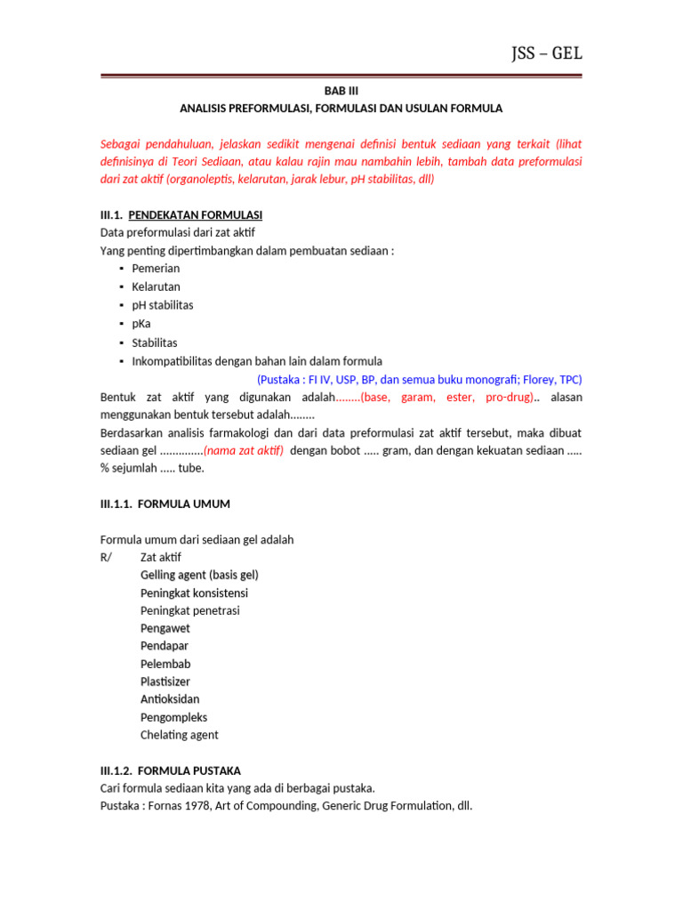 Formula dan Analisis Sediaan Gel | PDF