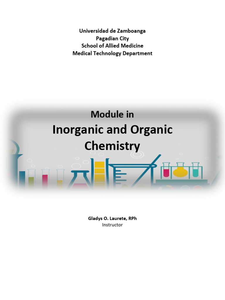 Inorganic and Organic Chemistry Module | PDF | Mixture | Chemistry