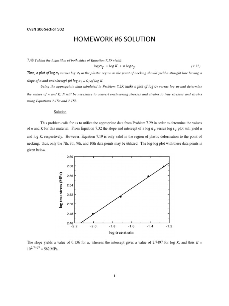 Cven306 502 Hw06 Solution | PDF | Viscoelasticity | Strength Of Materials