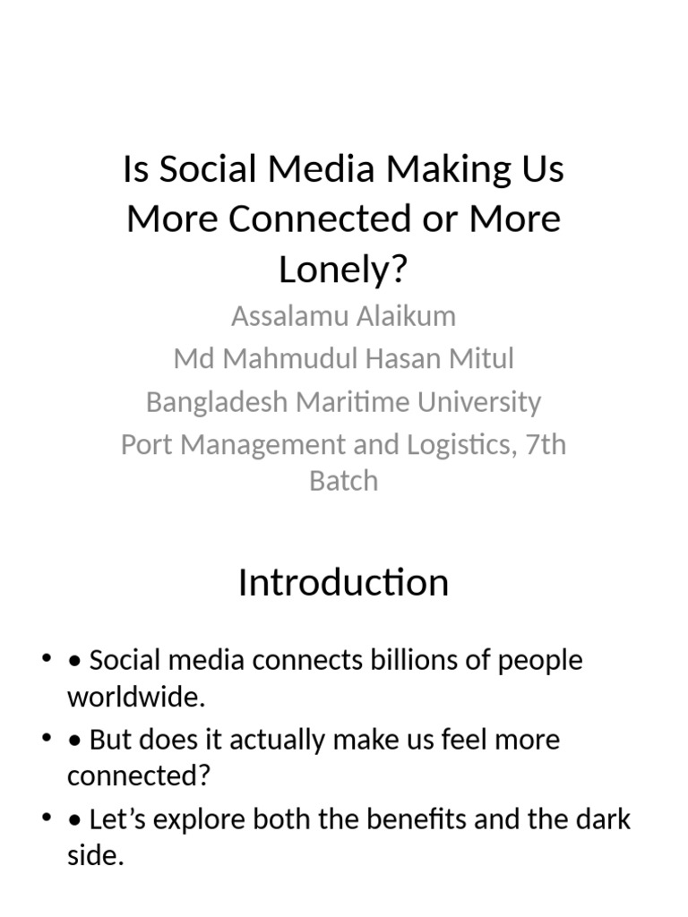 Social Media Presentation by Mitul | PDF