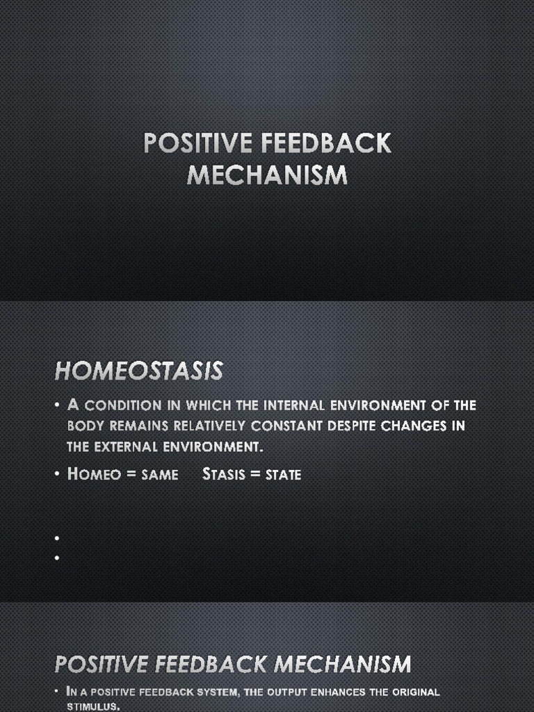 Positive Feedback Mechanisms Explained | PDF