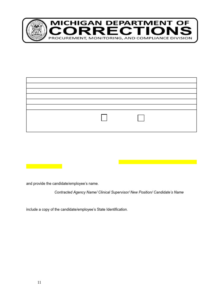 LEIN Request Process for Contractors | PDF | Criminal Record