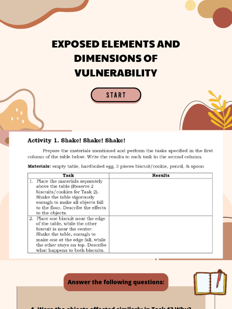 Vulnerability Elements in Disasters | PDF | Risk | Hazards