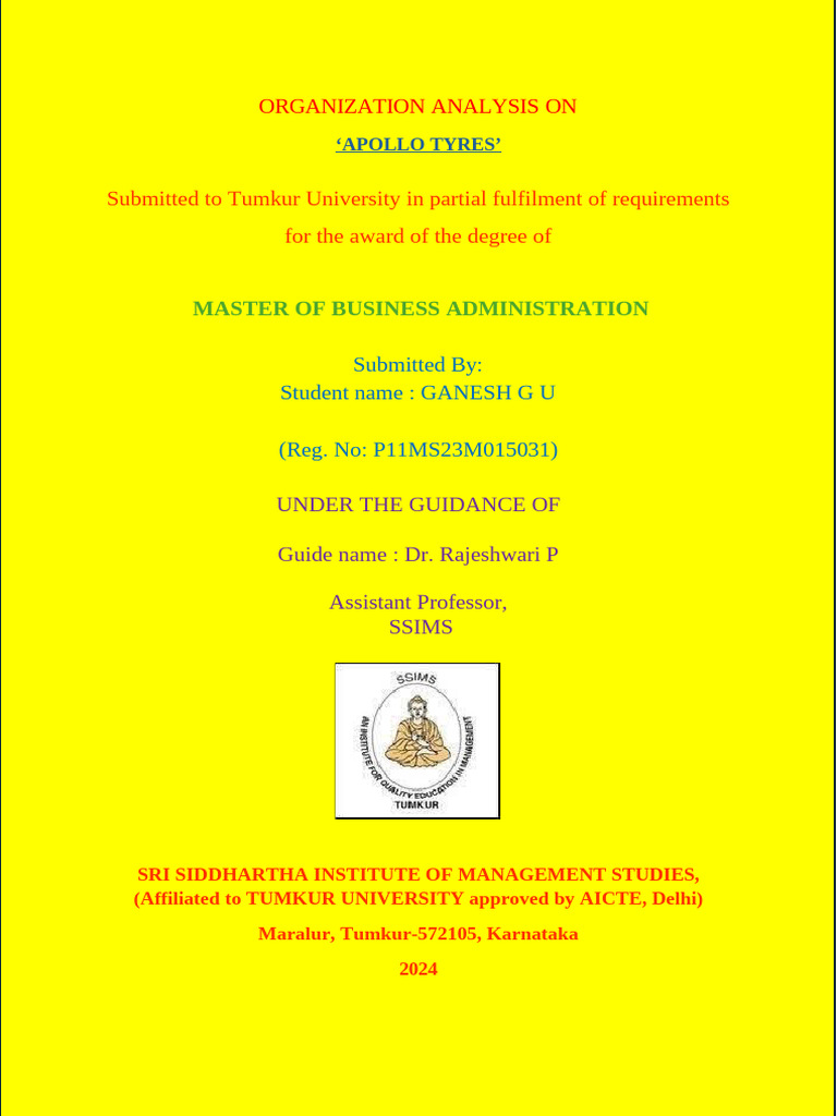 Organization Analysis On 777777 | PDF | Supply Chain | Tire