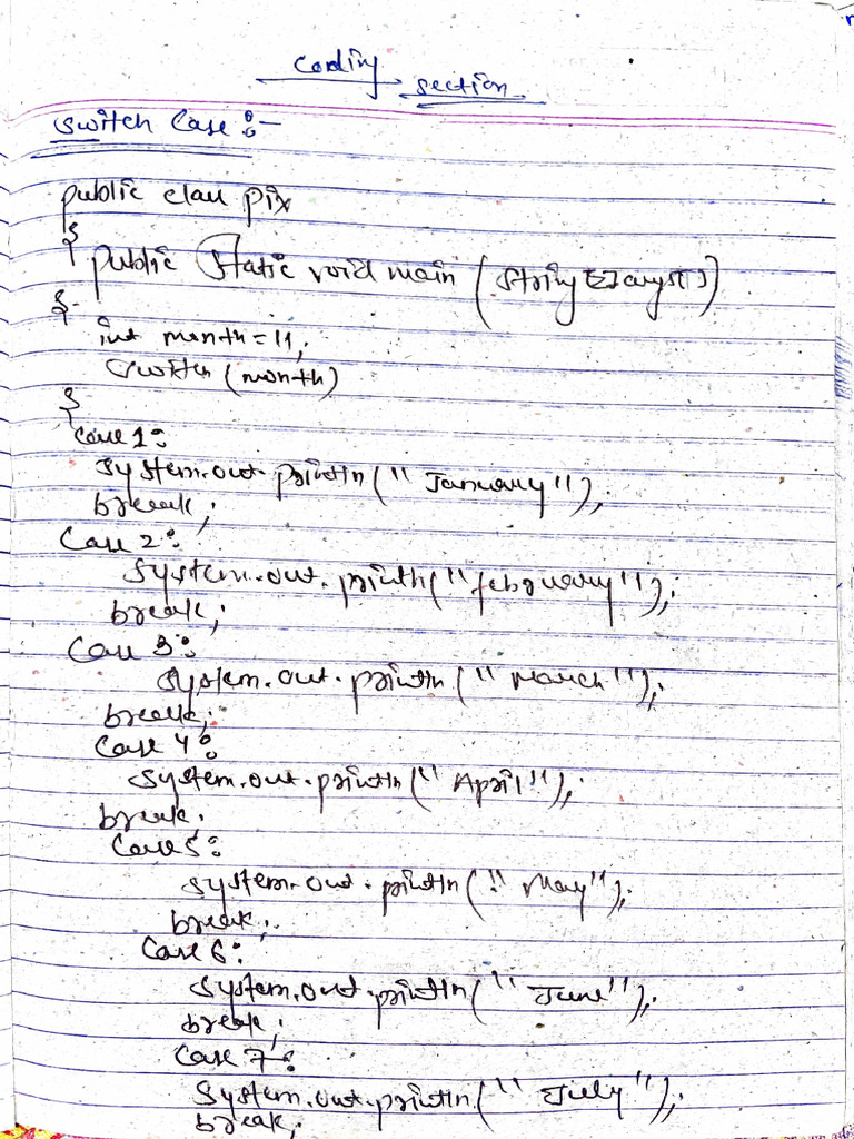 Coding Section With Short Notes Java | PDF
