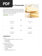 Preppy Kitchen Cheesecake Recipe | PDF | Fat | Cheesecake