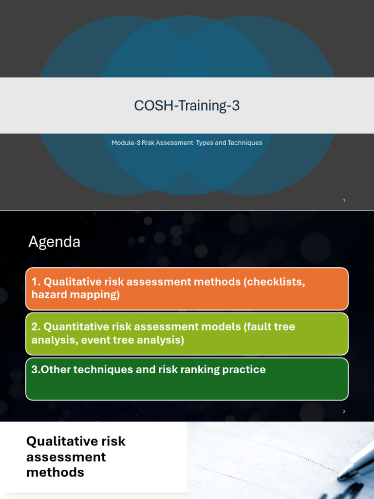 COSH Presentation Class 3 | PDF | Risk | Risk Assessment