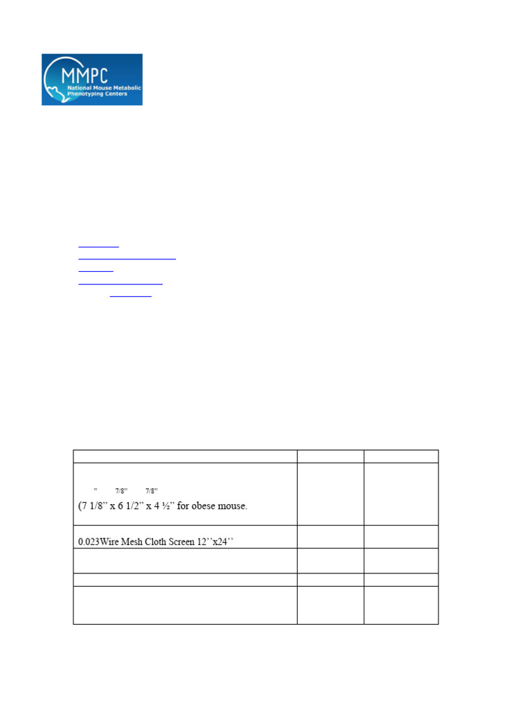 Mouse Urine Collection Protocols | PDF | Mouse | Wire