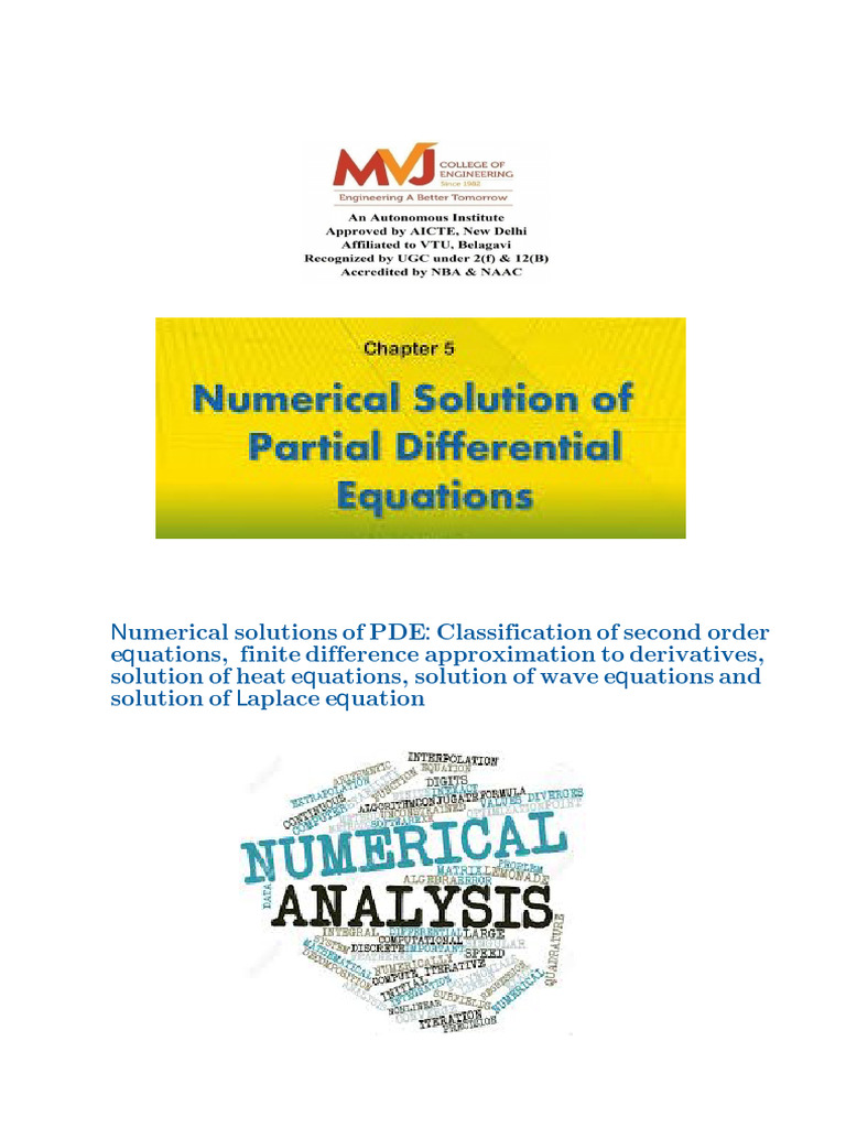 Numerical Solutions To PDE | PDF | Partial Differential Equation | Equations
