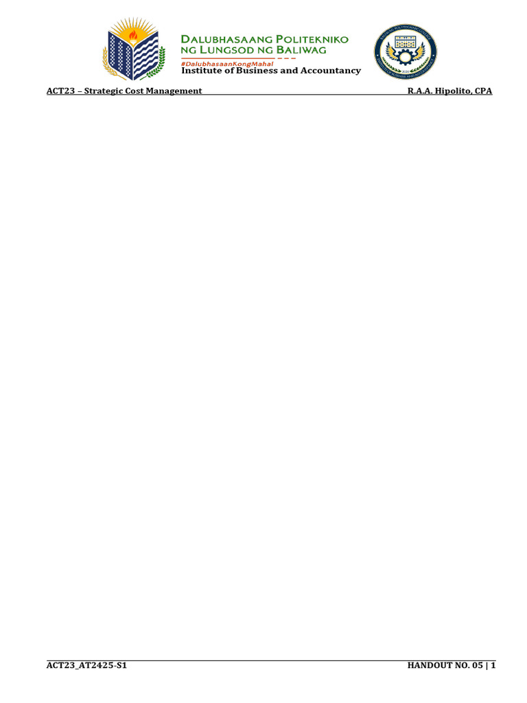 ACT23 H05 The Balanced Scorecard | PDF | Business Economics | Economies