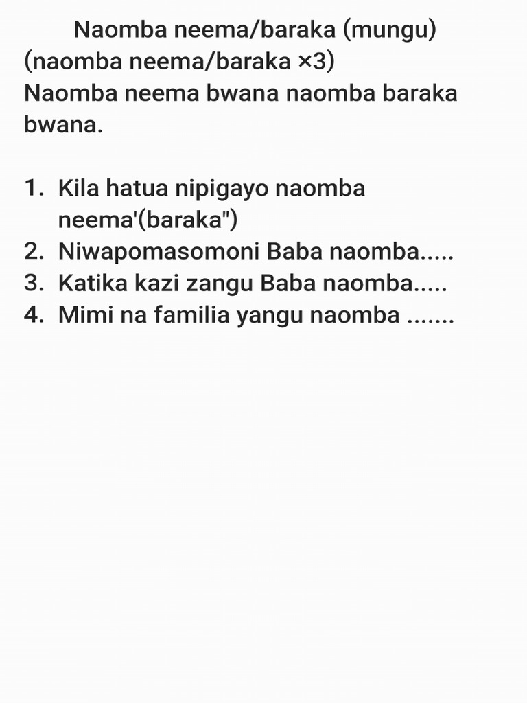 Naomba Neema - 240710 - 143514 | PDF