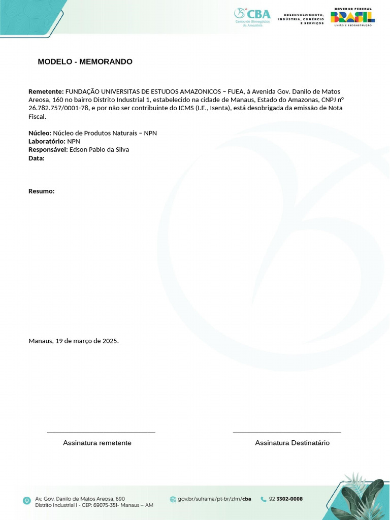 Modelo Memorando | PDF