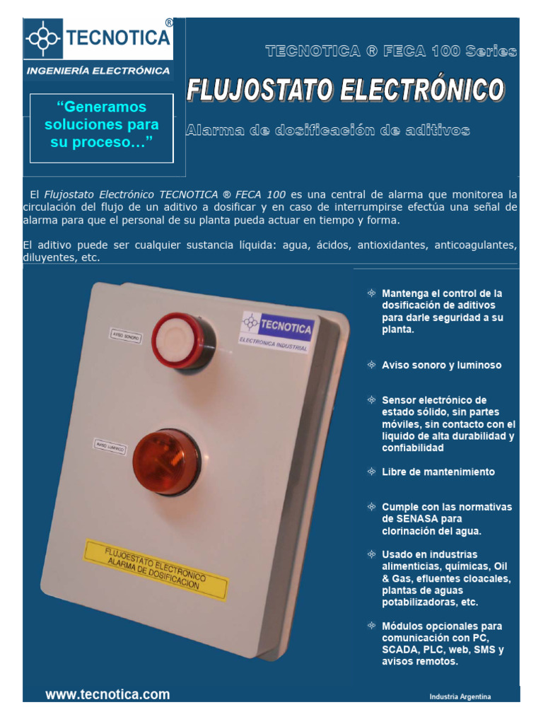 Catalogo Flujostato FECA V2 - 6 | PDF | Agua | Scada