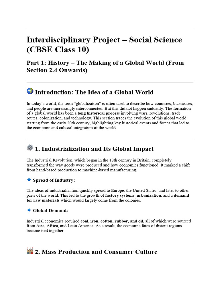 Interdisciplinary Project Hist | PDF | Bretton Woods System | Globalization