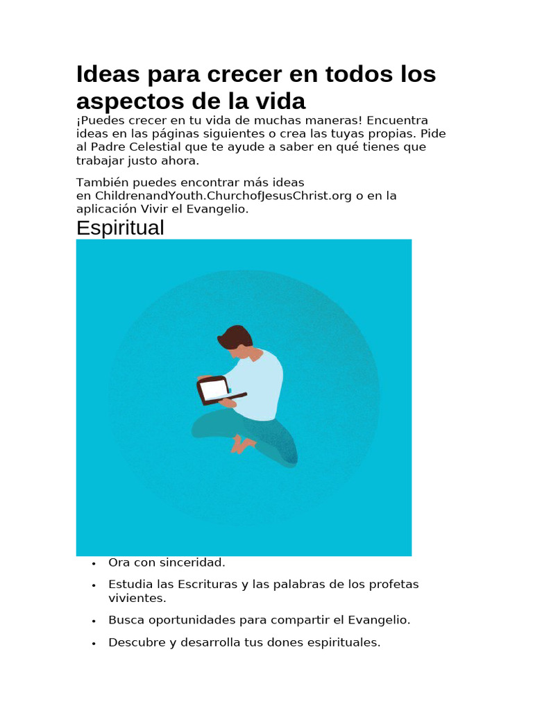 Ideas para Crecer en Todos Los Aspectos de La Vida | PDF
