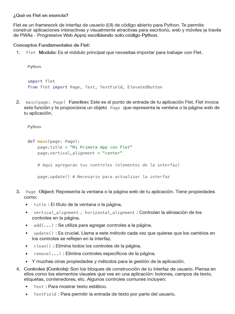 Flet Gemini | PDF | Botón (Computación) | Python (lenguaje de programación)
