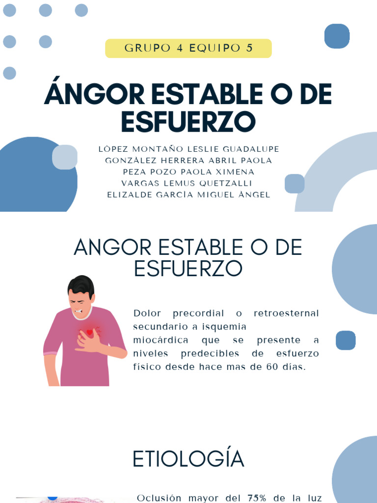 Ángor Estable PDF | PDF | Angiología | Fisiología