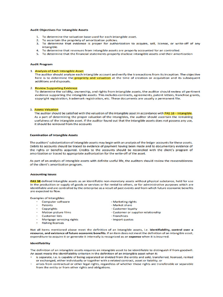 Intangible Asset 1 | PDF