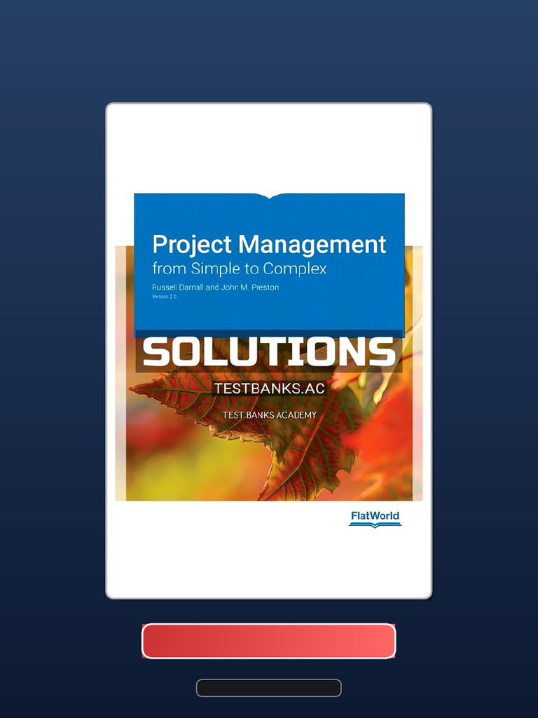 Complete Bundle Solutions Manual For Project Management From Simple To ...