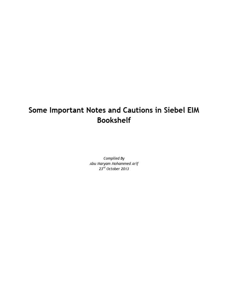 Important Considerations in Siebel EIM | PDF | Table (Database) | Databases