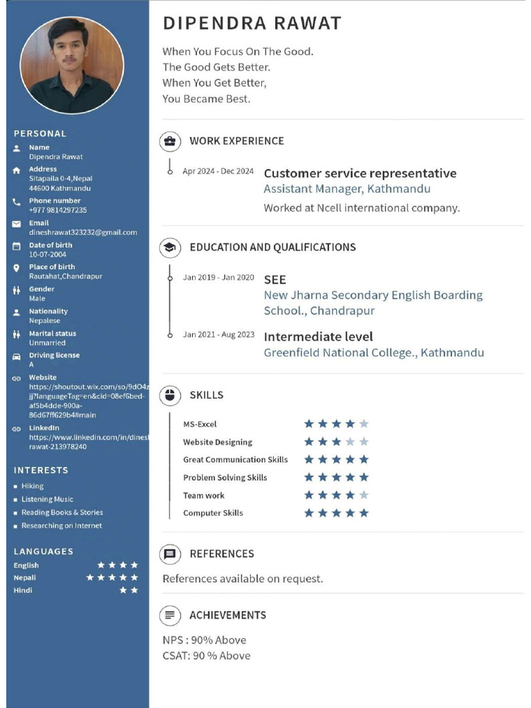 Dipendra Ud CV | PDF