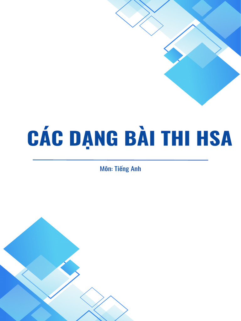 Các D NG Bài Thi Hsa | PDF