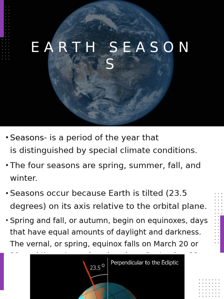 Meteo Report Why - Earth Has Season. | PDF | Earth | Physical Geography