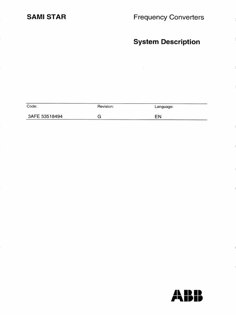 Abb Sami Star 1 | PDF