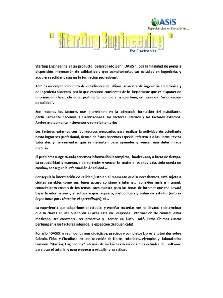 Starting Engineering | PDF