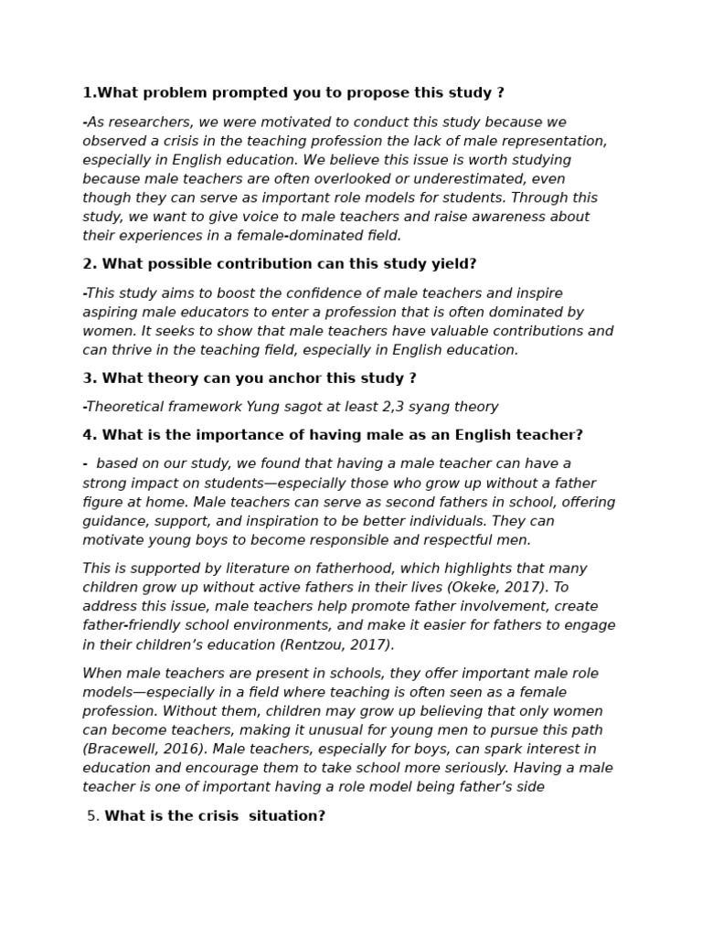 Possible Questions For Title Defense | PDF | Teachers | Learning
