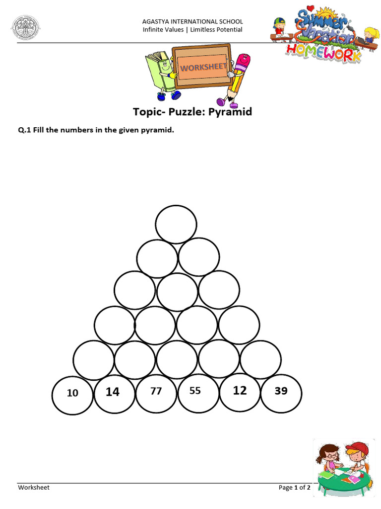 Grdae 3 Computer Pyramid Worksheet | PDF