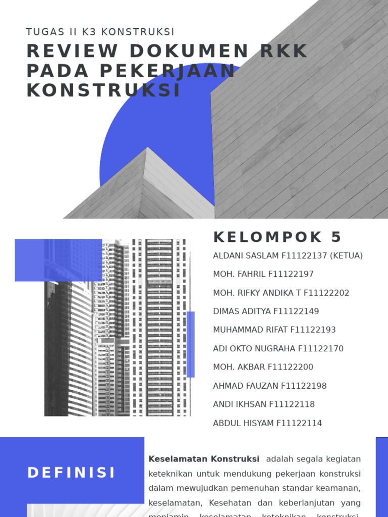 Dokumen RKK Pada Pekerjaan Konstruksi Kelompok 5 | PDF