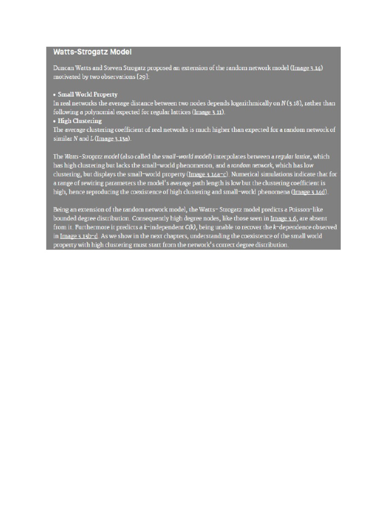 Watts Strogatz Model Small World | PDF