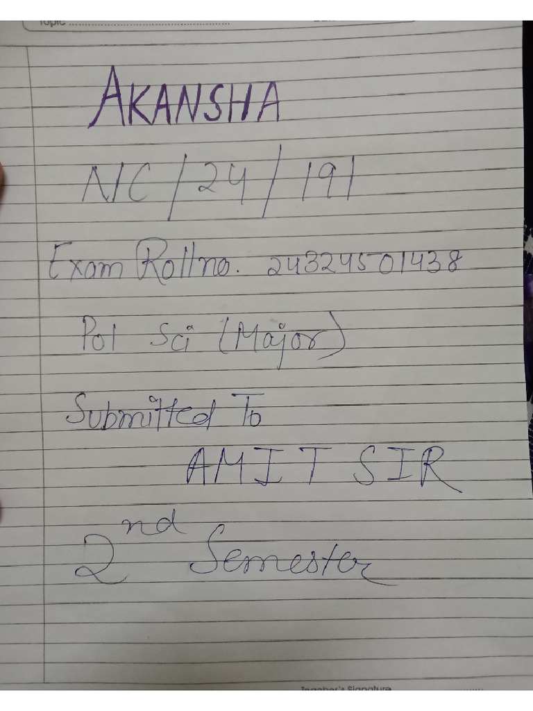 Akansha Pol Sci Major | PDF