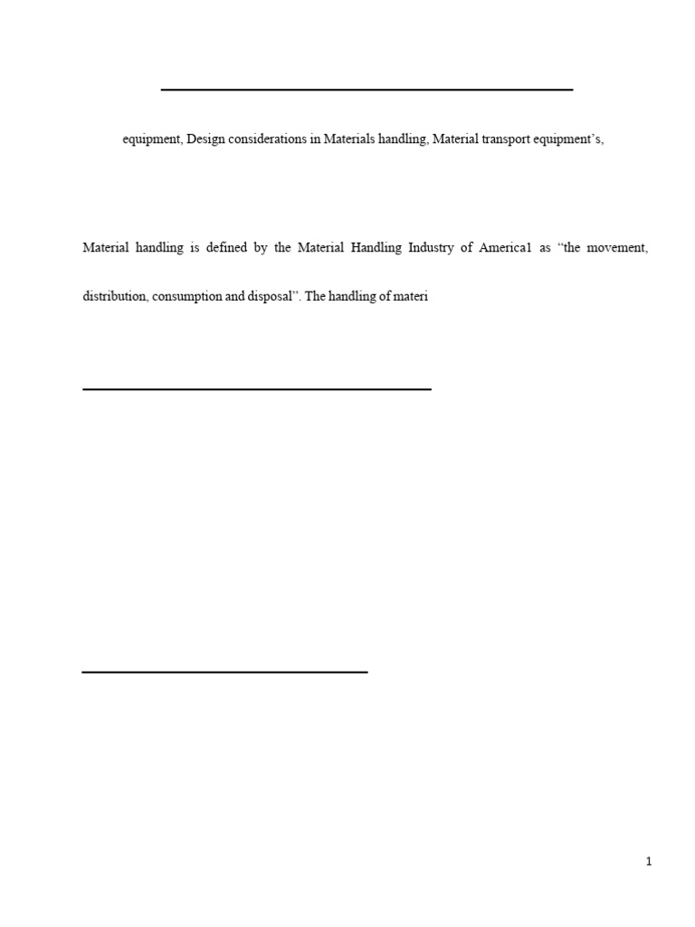 Module 4 Material Transport Systems | PDF | Crane (Machine) | Warehouse