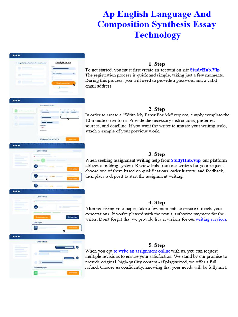 AP English Language and Composition Synthesis Essay Technology | PDF ...