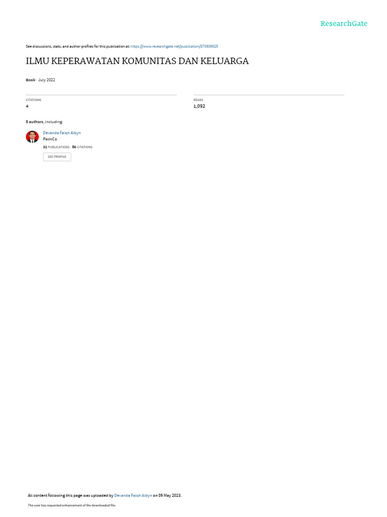 Ilmu Keperawatan Komunitas Dan Keluarga | PDF