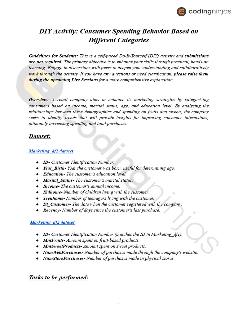 Consumer Spending Behavior Based On Different Categories - 5380 | PDF