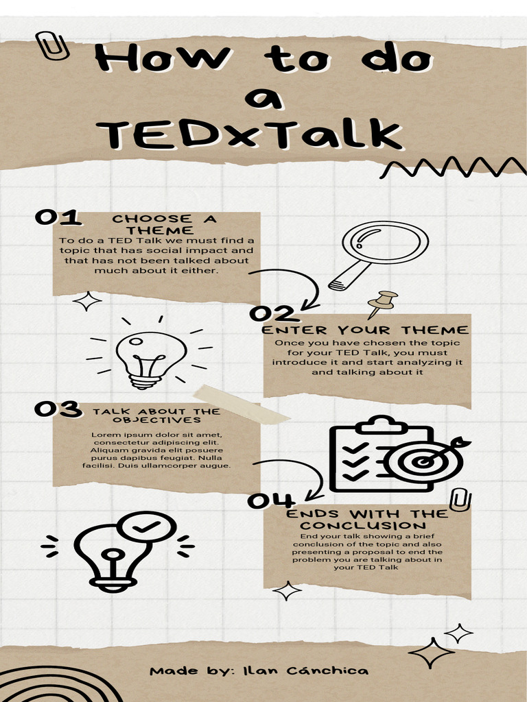Brown and White Scrapbook Creative Process Infographic | PDF