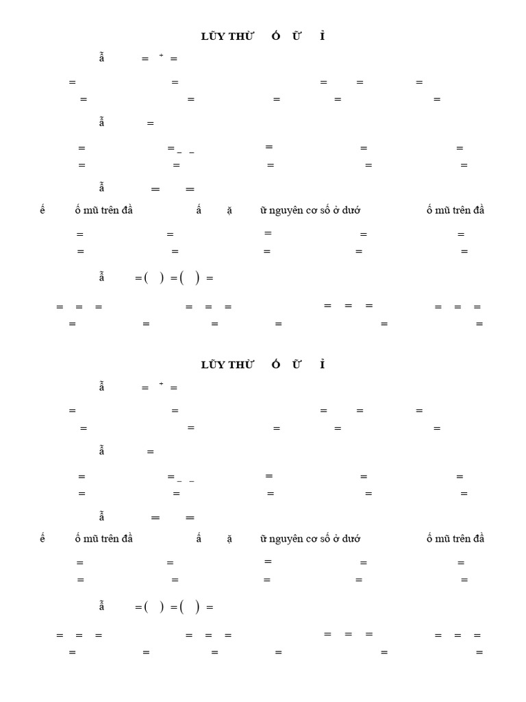 Luy Thua So Huu Ti | PDF