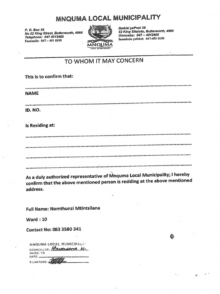 Mnquma Local Municipality | PDF