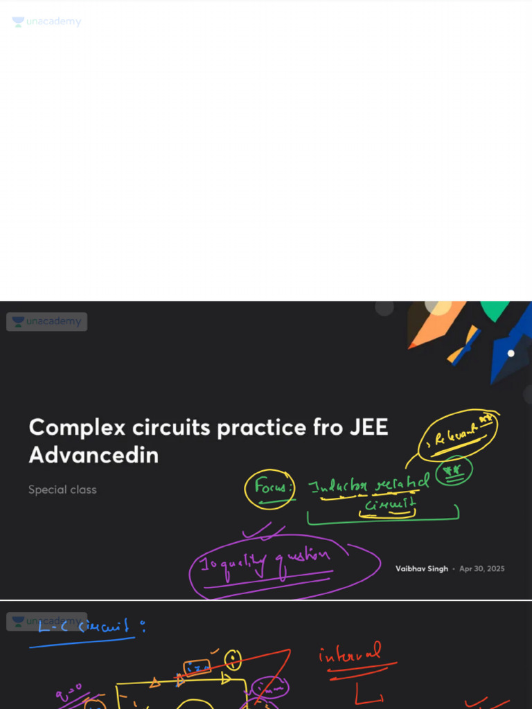 Complex Circuits Practice Fro JEE Advancedin With Anno | PDF