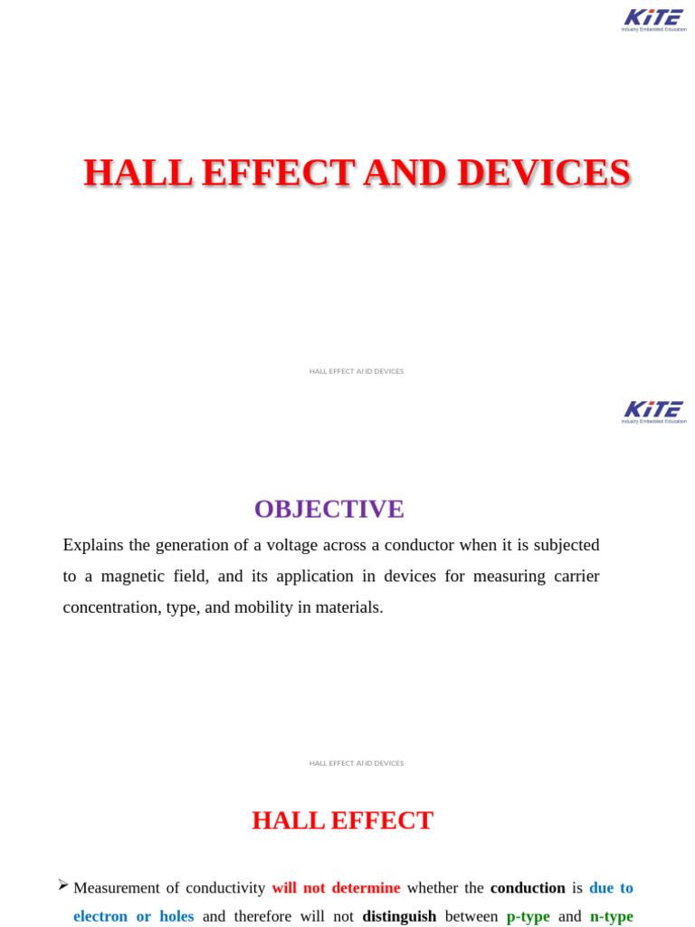 Hall Effect and Devices | PDF | Semiconductors | Physical Chemistry