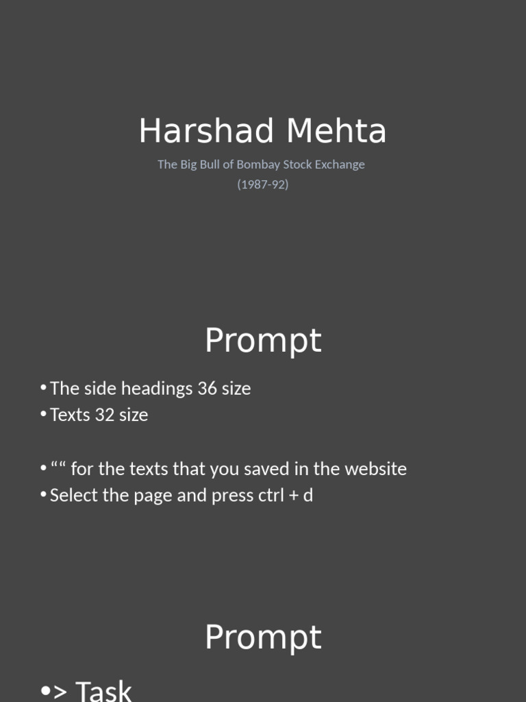 Harshad Mehta | PDF