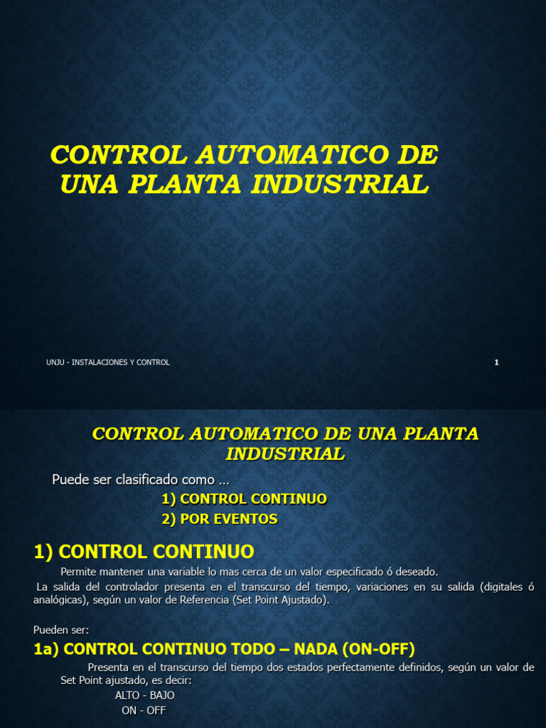 Control de Una Planta Industrial 2024 | PDF