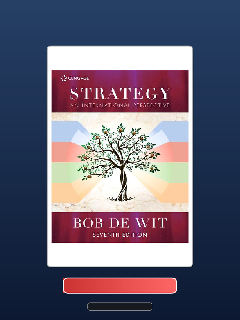 Strategy An International Perspective 7th Edition Bob de Wit Digital ...