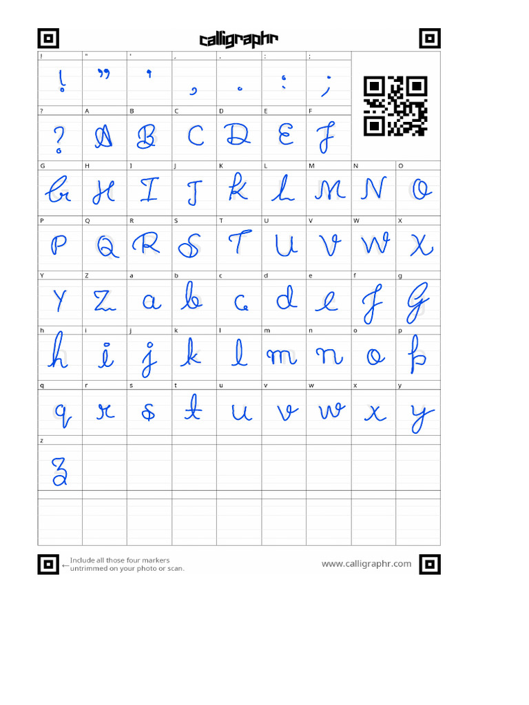 Calligraphr Template | PDF