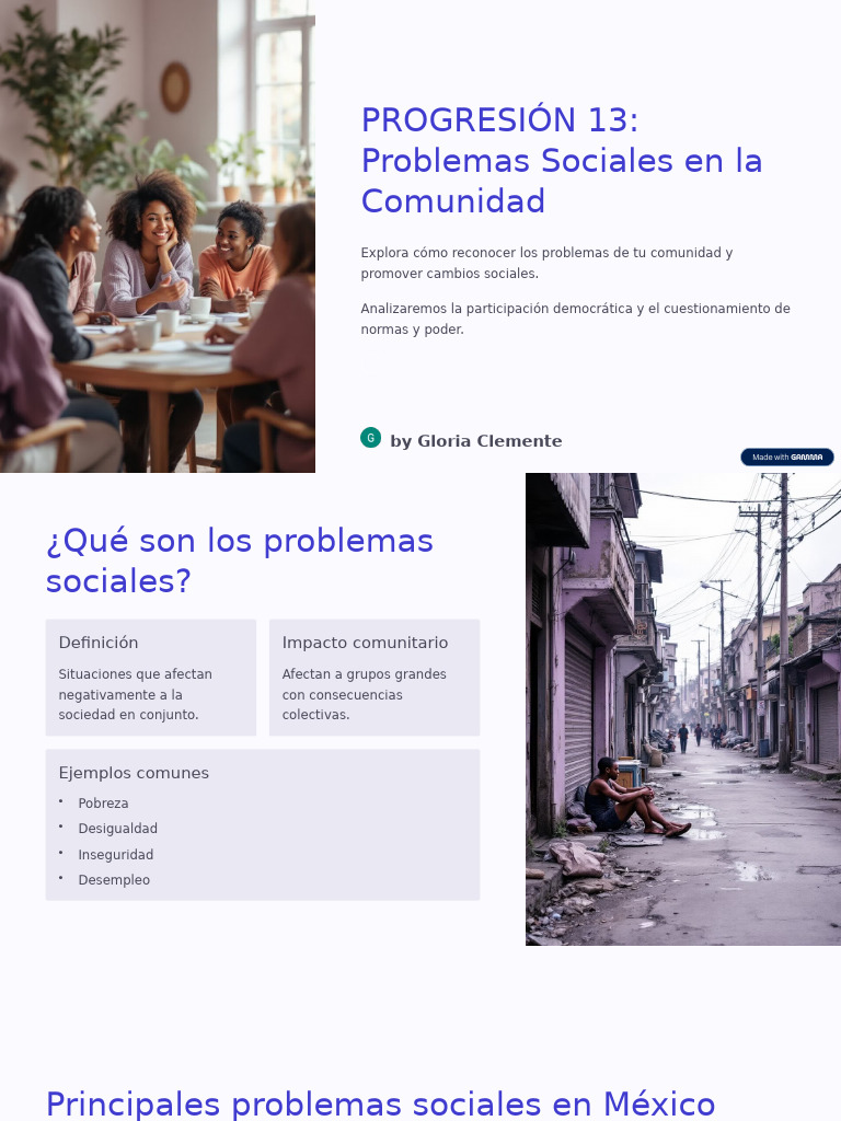 PROGRESION 13 Problemas Sociales en La Comunidad | PDF | Democracia | Ideologías políticas